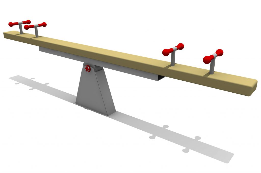 4 Seat Timber Seesaw - Ray Parry Playgrounds