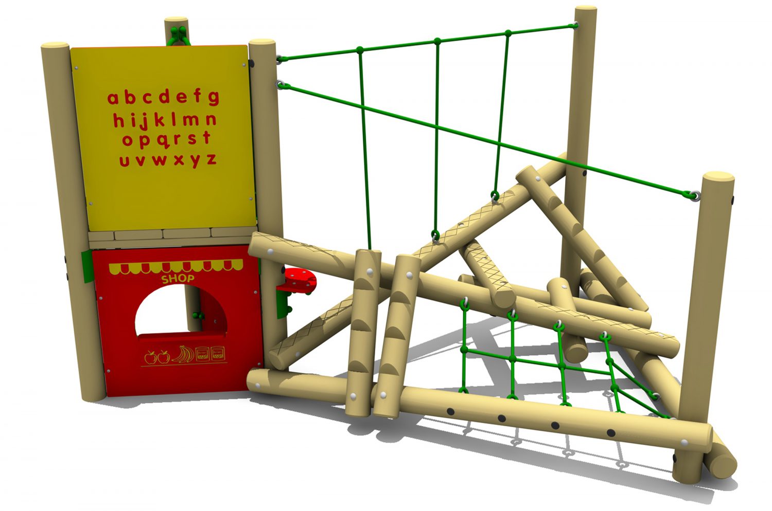 Clamber Stack Midi With Deck | Climbing Frames