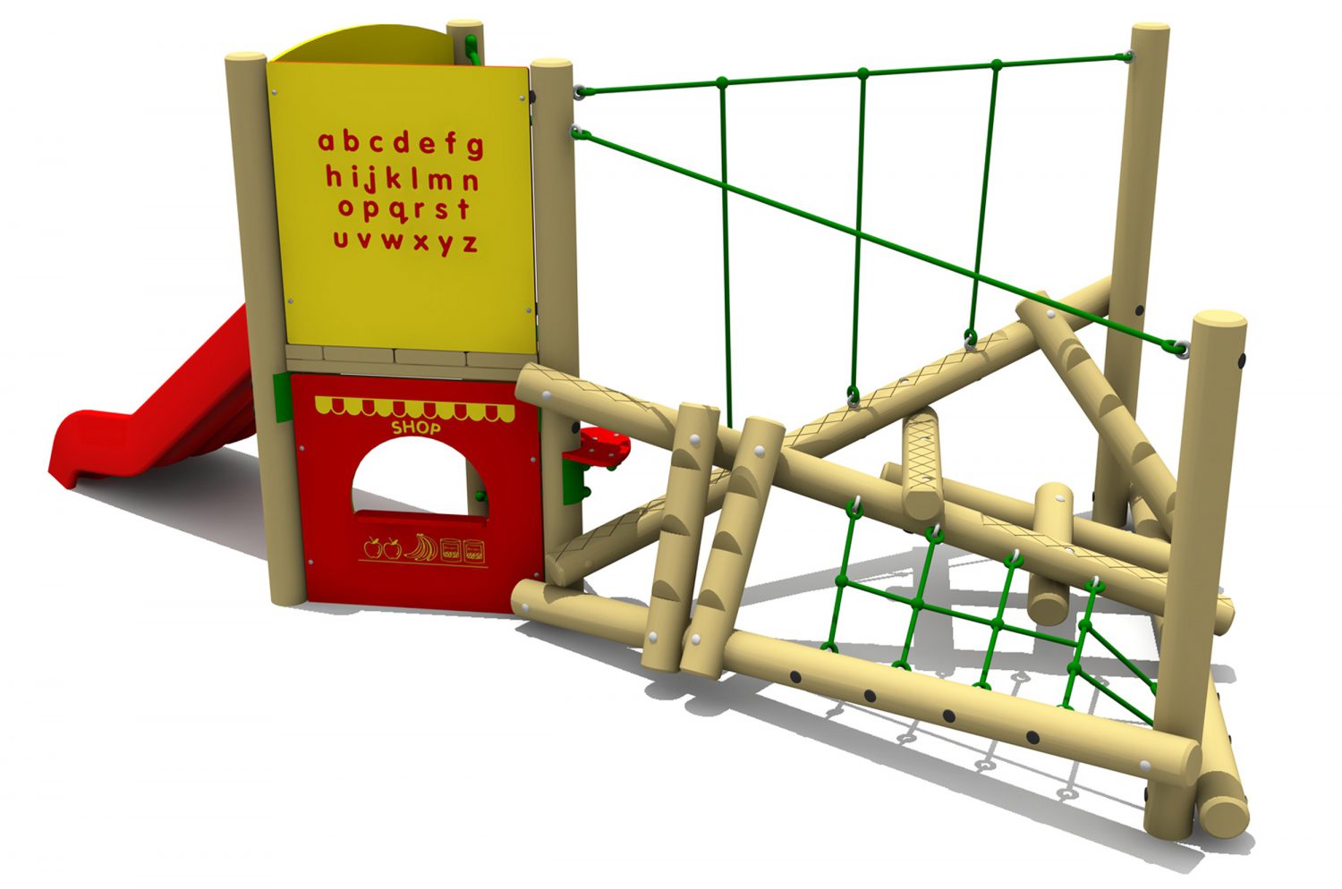 Clamber Stack Midi With Slide | Climbing Frames