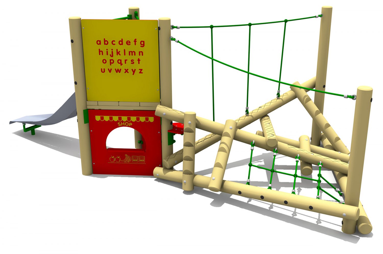 Clamber Stack Midi With Slide | Climbing Frames