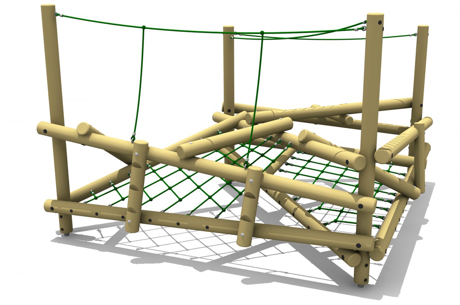 Clamber Stack 3 - Timber Multiplay Climbers | Climbing Frames