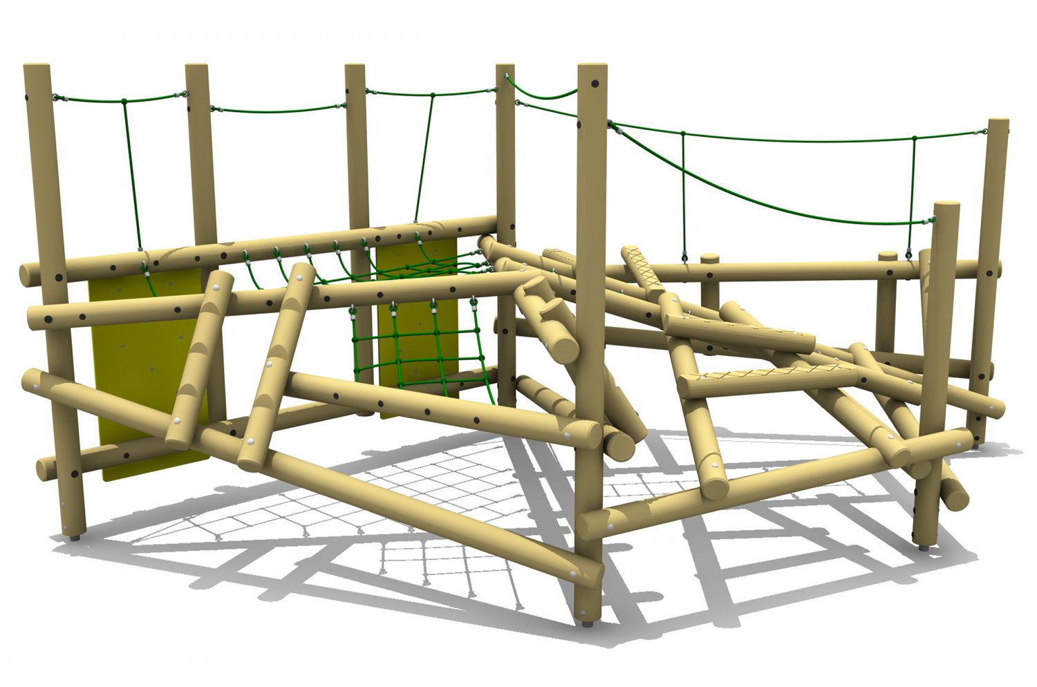 Clamber Stack 5 - Timber Multiplay Climbers | Climbing Frames