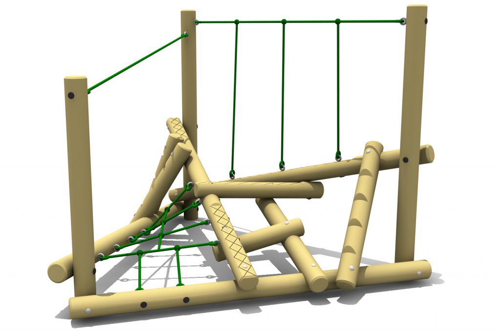 Clamber Stack Midi - Timber Climbing Frame Design