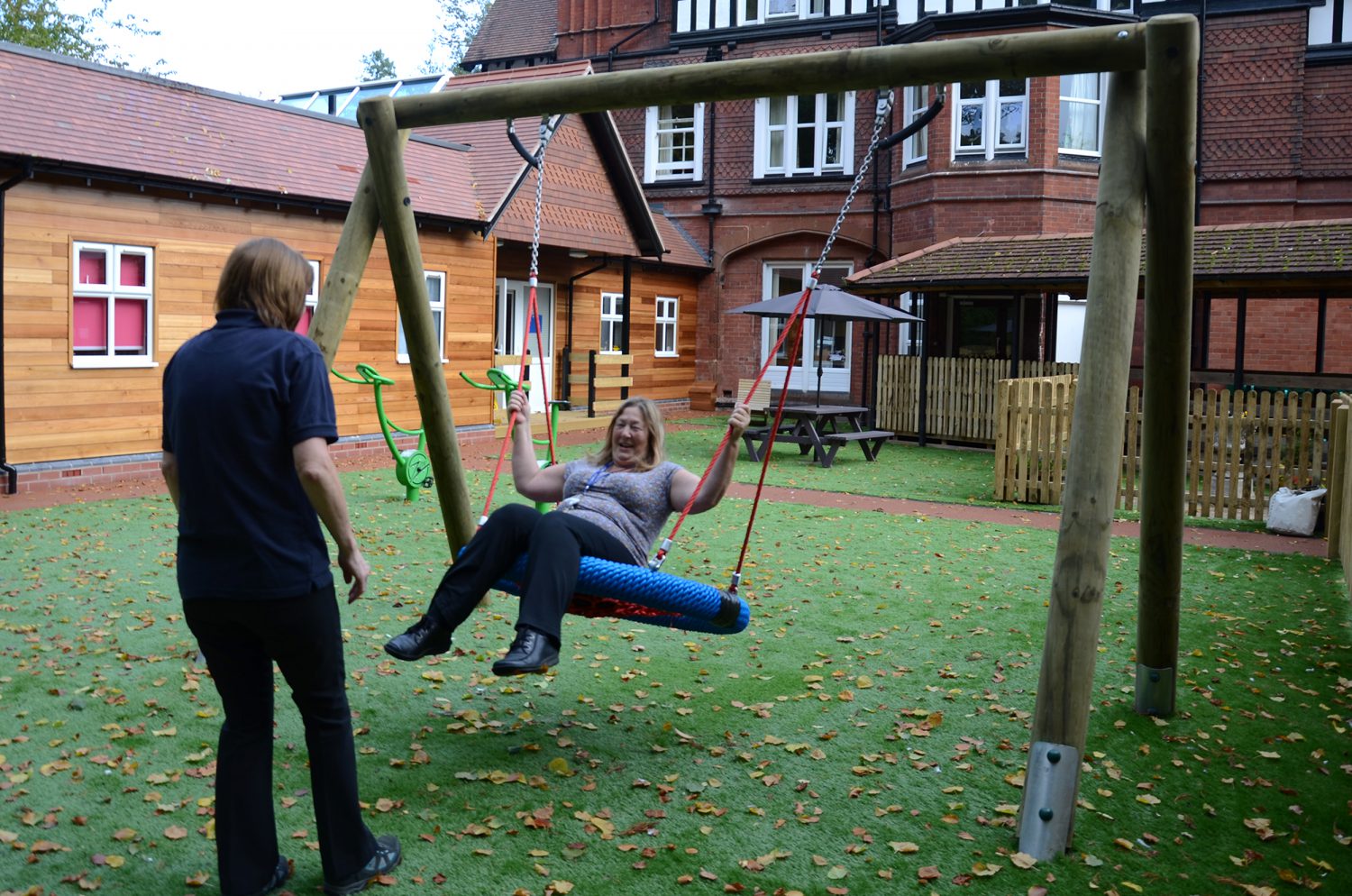 Timber Basket Swing | Swings - Design A Playground