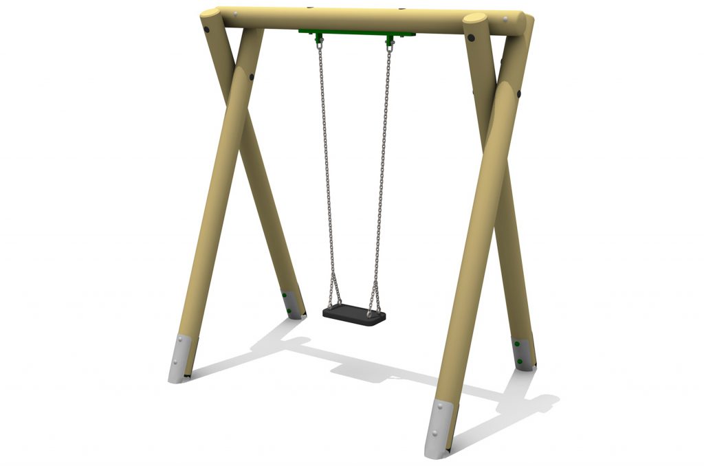 Timber Single Flat Swing | Playground Designers In Shropshire