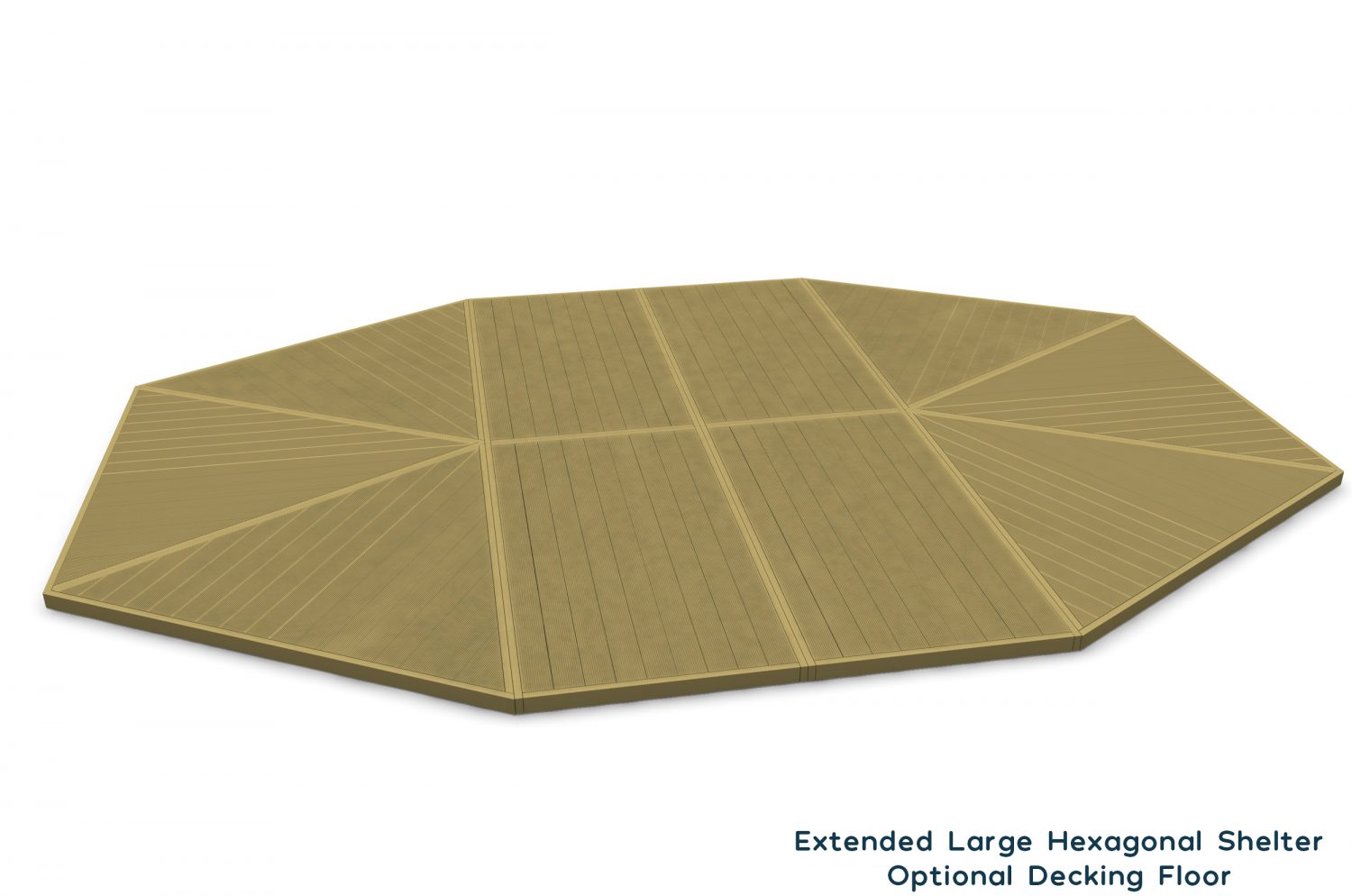 Extended Large Hexagonal Shelter | Playground Shelters