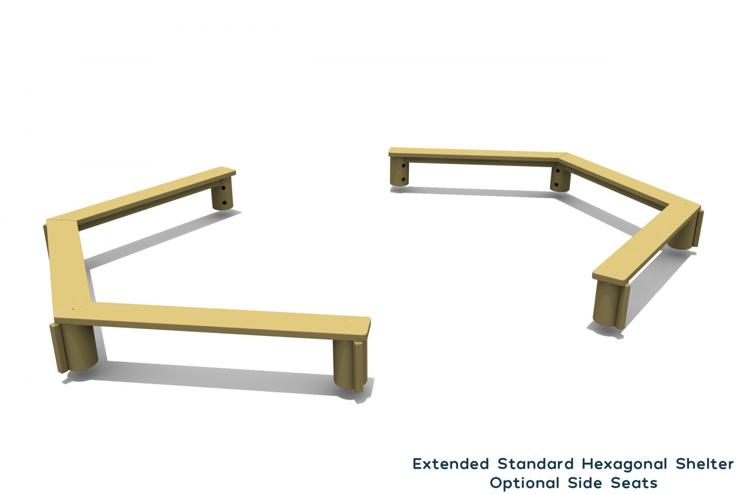Extended Hexagonal Timber Shelter - Ray Parry Playgrounds