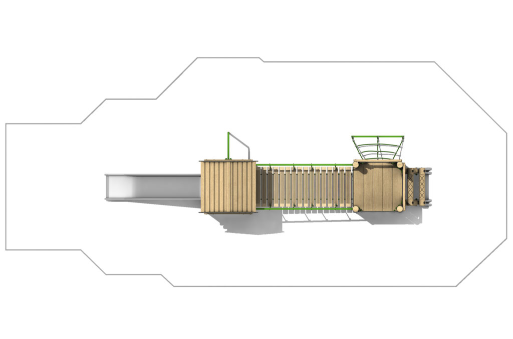 Timber Tower Double Deck 03 | Multiplay - Playground Design