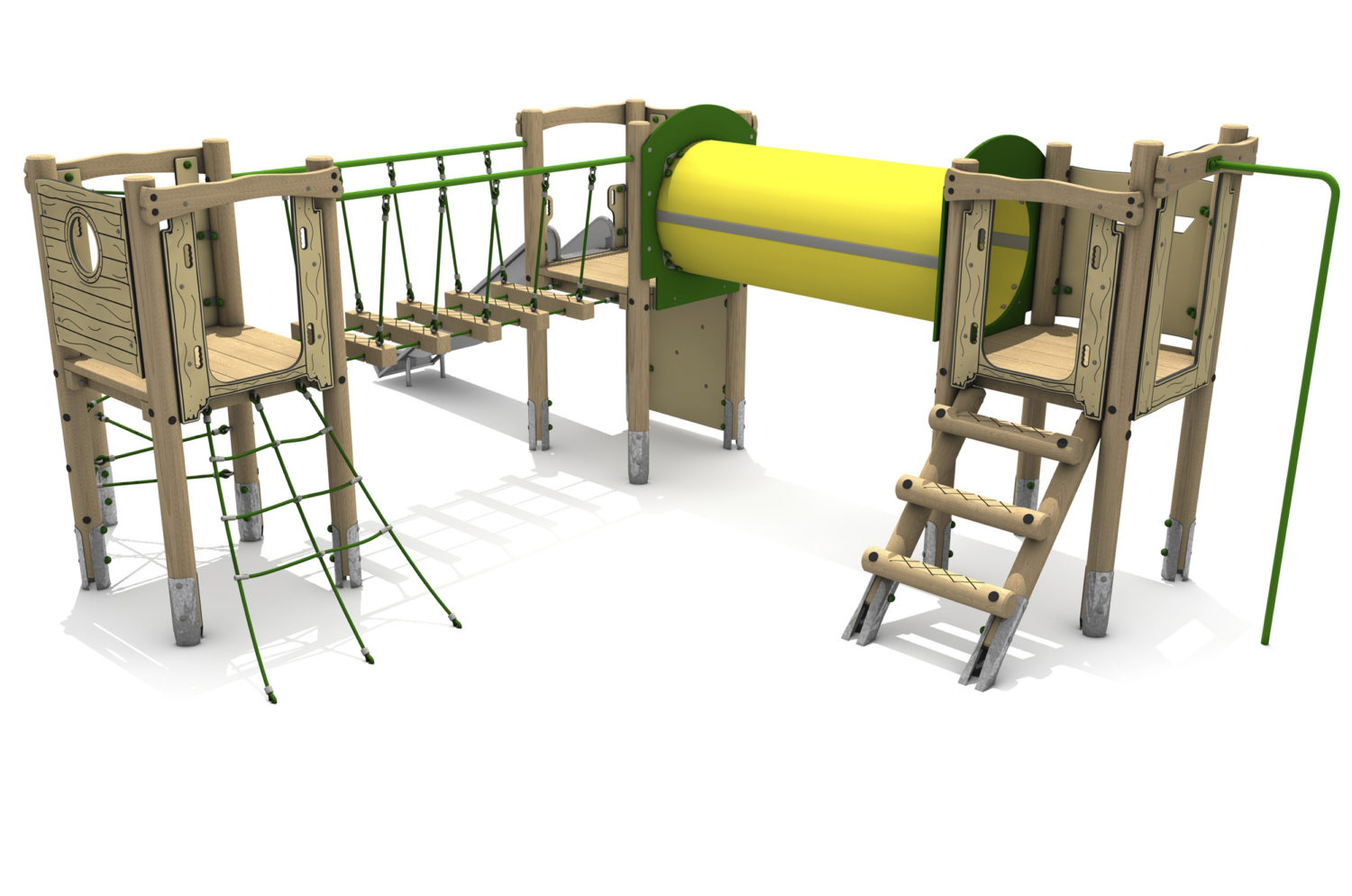 Timber Tower Triple Deck 01 | Multiplay - Playground Design
