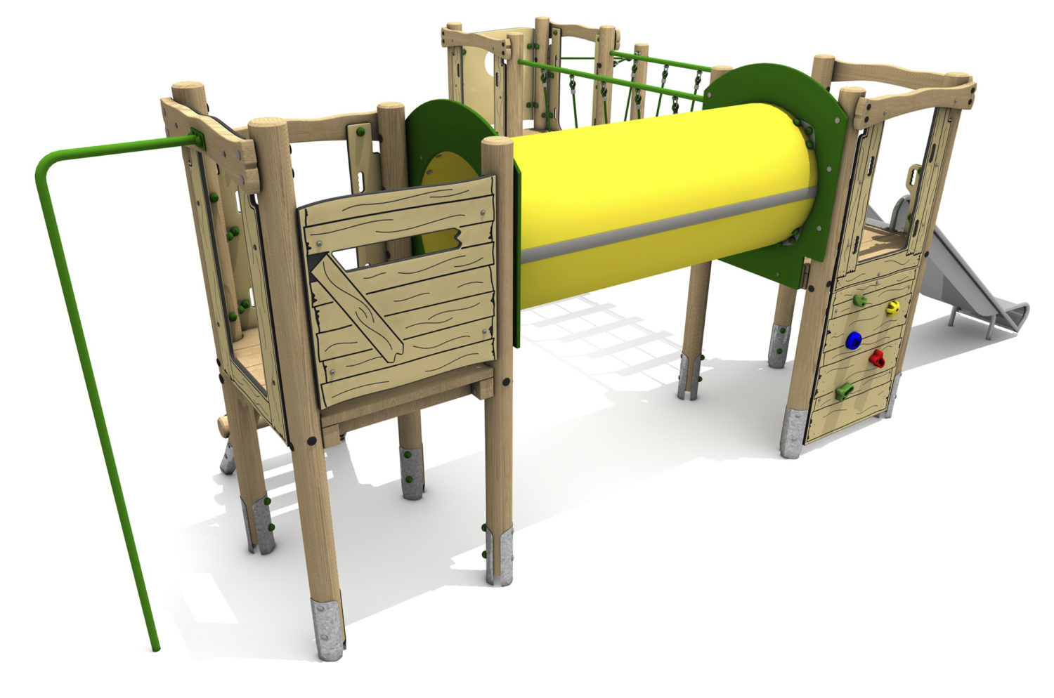 Timber Tower Triple Deck 01 | Multiplay - Playground Design