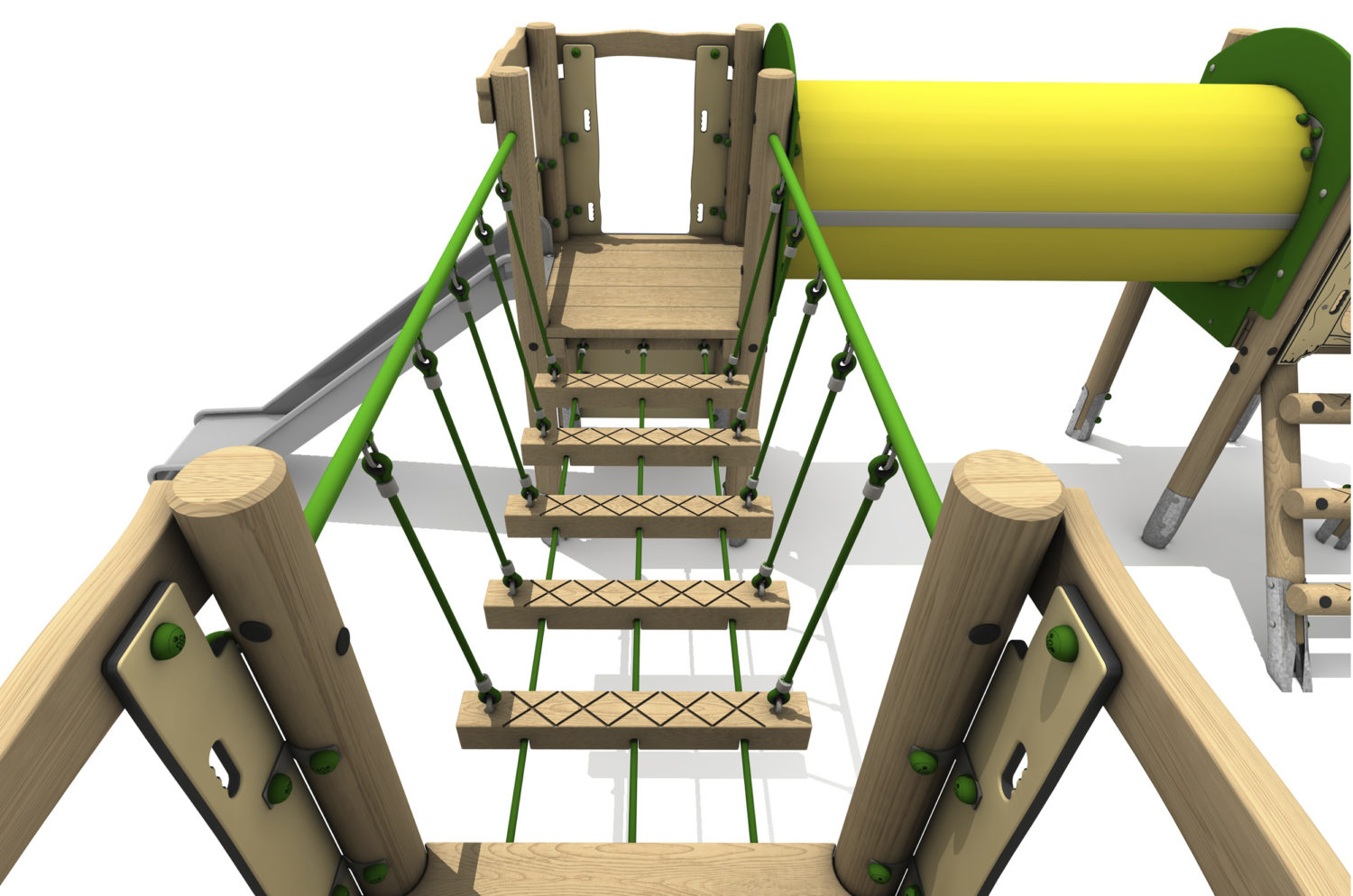 Timber Tower Triple Deck 01 | Multiplay - Playground Design