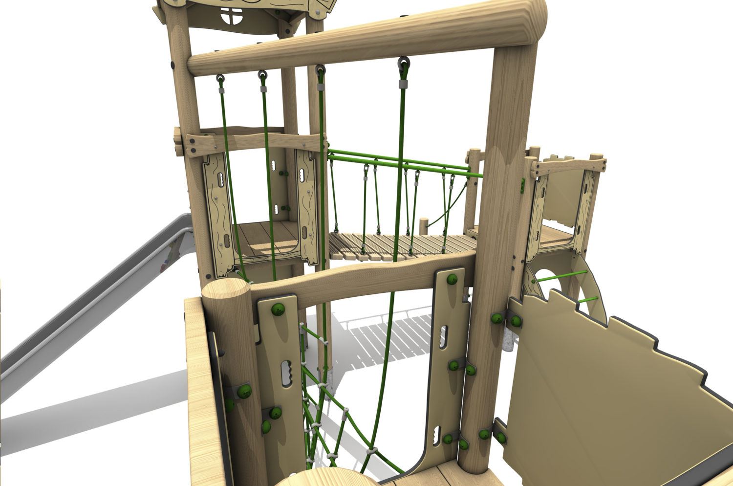 Timber Tower Triple Deck 02 | Multiplay - Playground Design