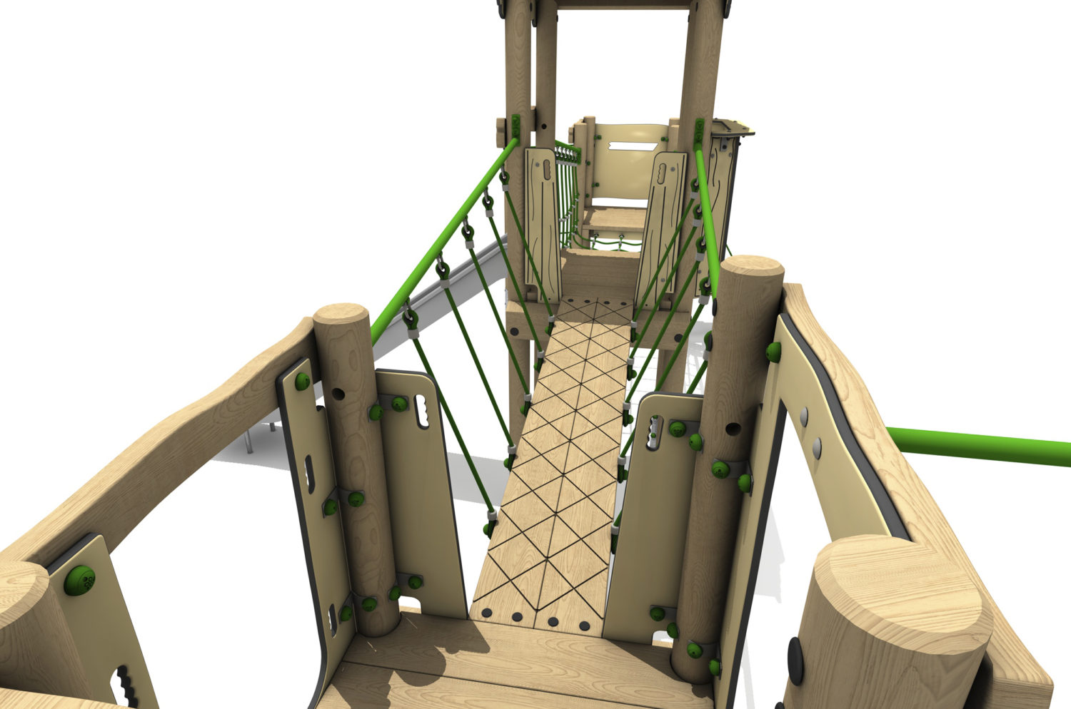 Timber Tower Triple Deck 03 | Multiplay - Playground Design